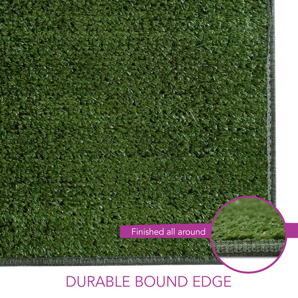 Indoor/Outdoor Artificial Turf Area Rug in Green – iCustomRug
